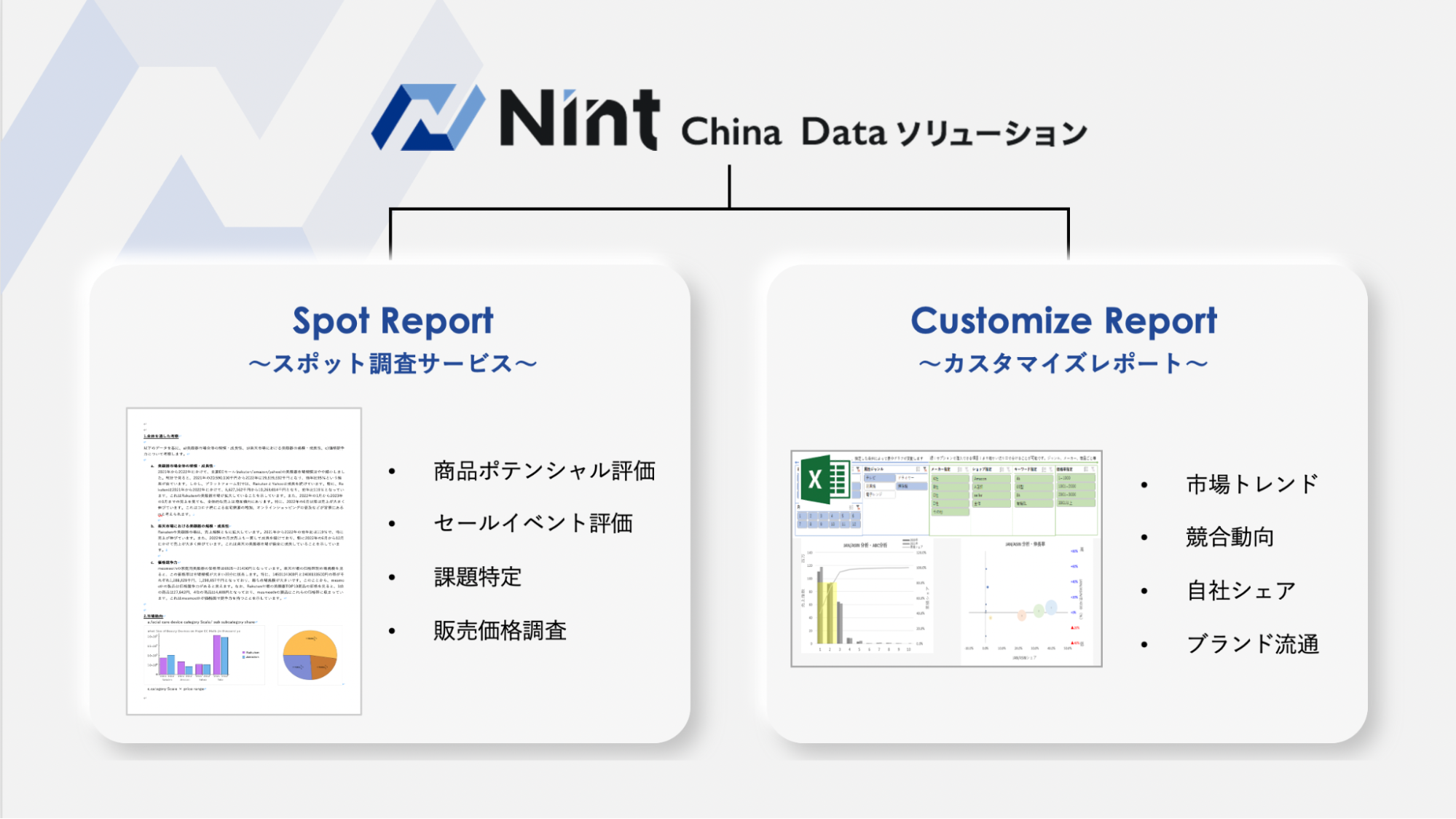 【プレスリリース】中国EC市場の急速な変化に対応するため、Nintが新たなデータレポートサービスを開始！ | ニュース | 株式会社Nint (ニント)